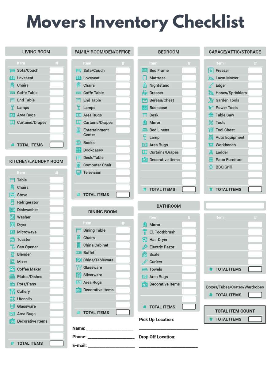 Do Movers Need an Inventory List? Downloadable List - Movers Labs